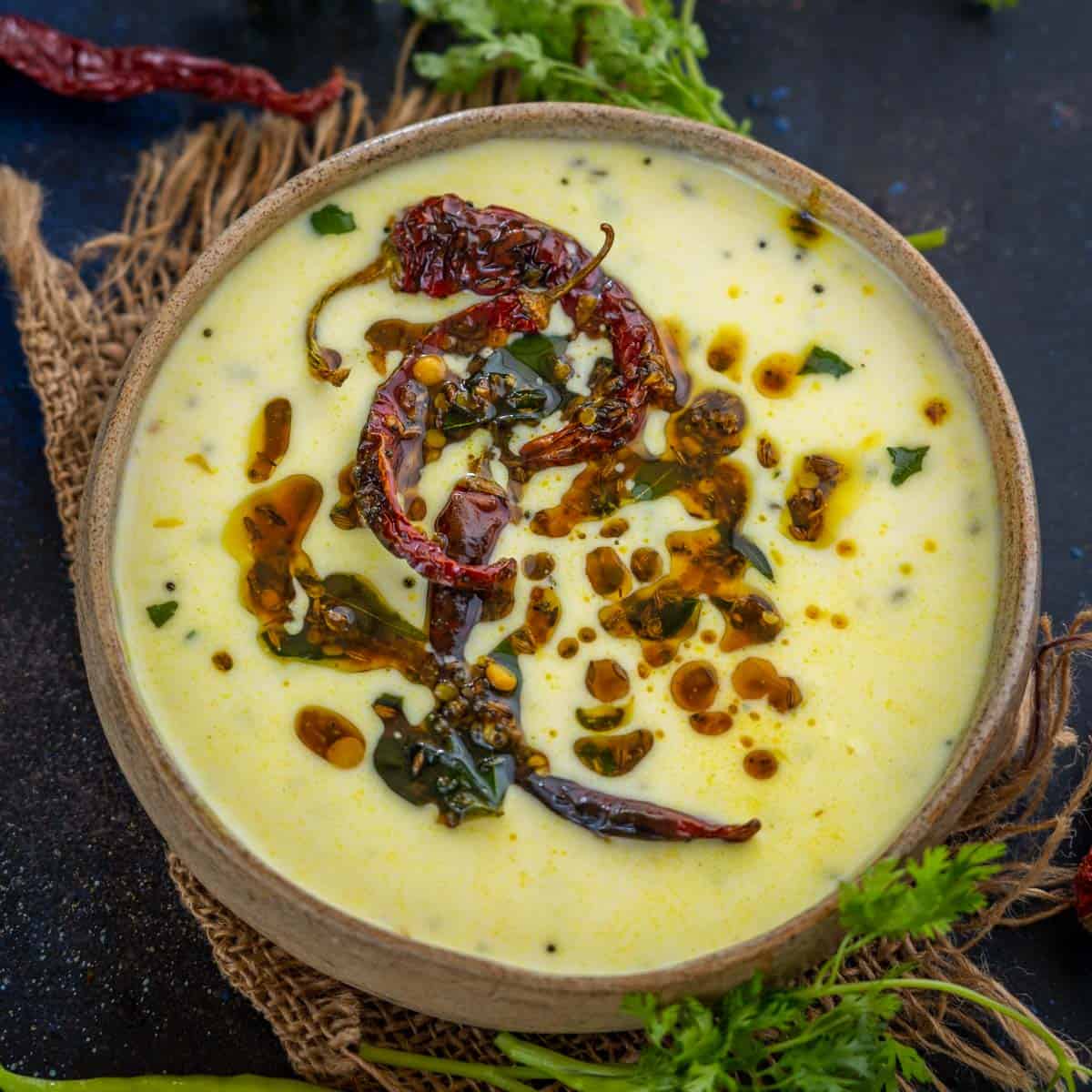 Perugu Charu Recipe (Andhra Style Curried Buttermilk)