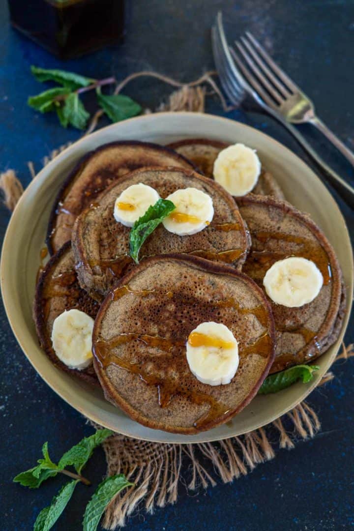 Ragi Banana Pancakes Recipe - Whiskaffair