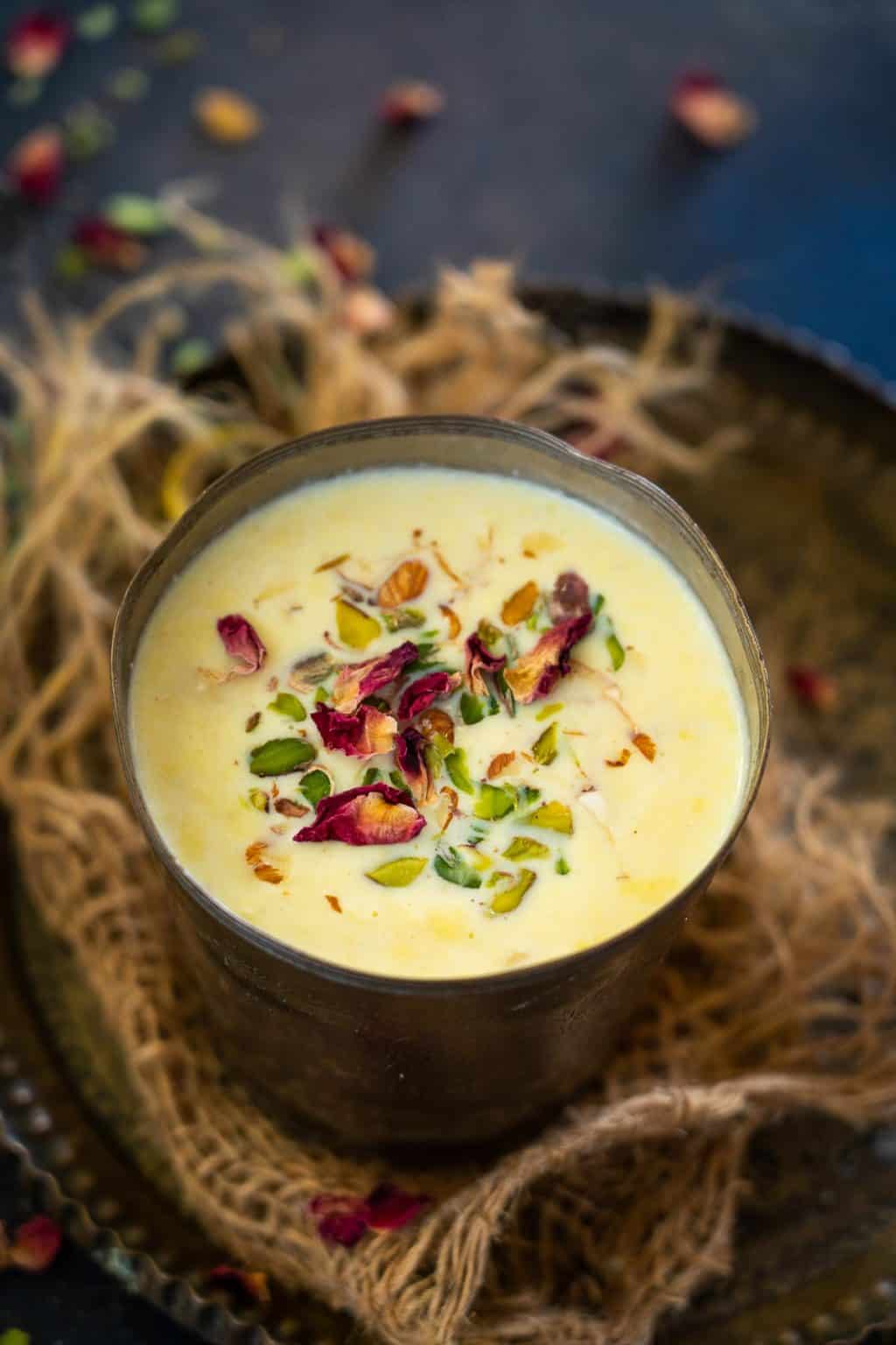 Badam Milk Recipe (Indian Badam Doodh) - Whisk Affair