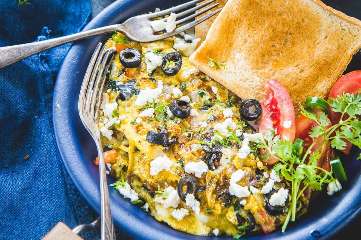 Greek Omelette Recipe (Step by Step + Video) - Whiskaffair