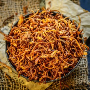 Birista Recipe (Crispy Fried Onions) - Whiskaffair