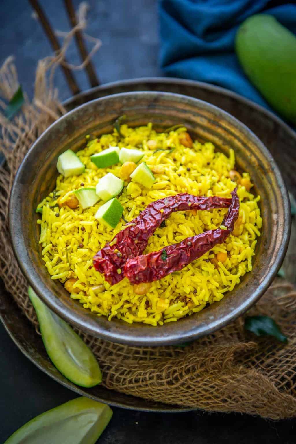 Raw Mango Rice Recipe (Step by Step + Video) - Whiskaffair