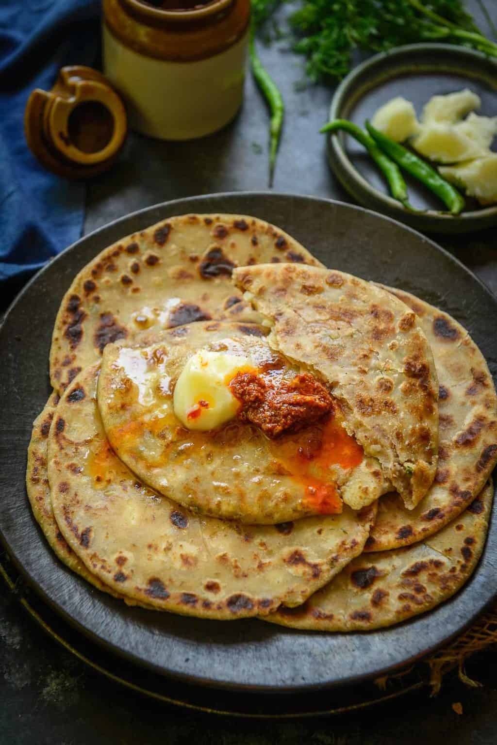 Aloo Paratha Recipe - Whiskaffair