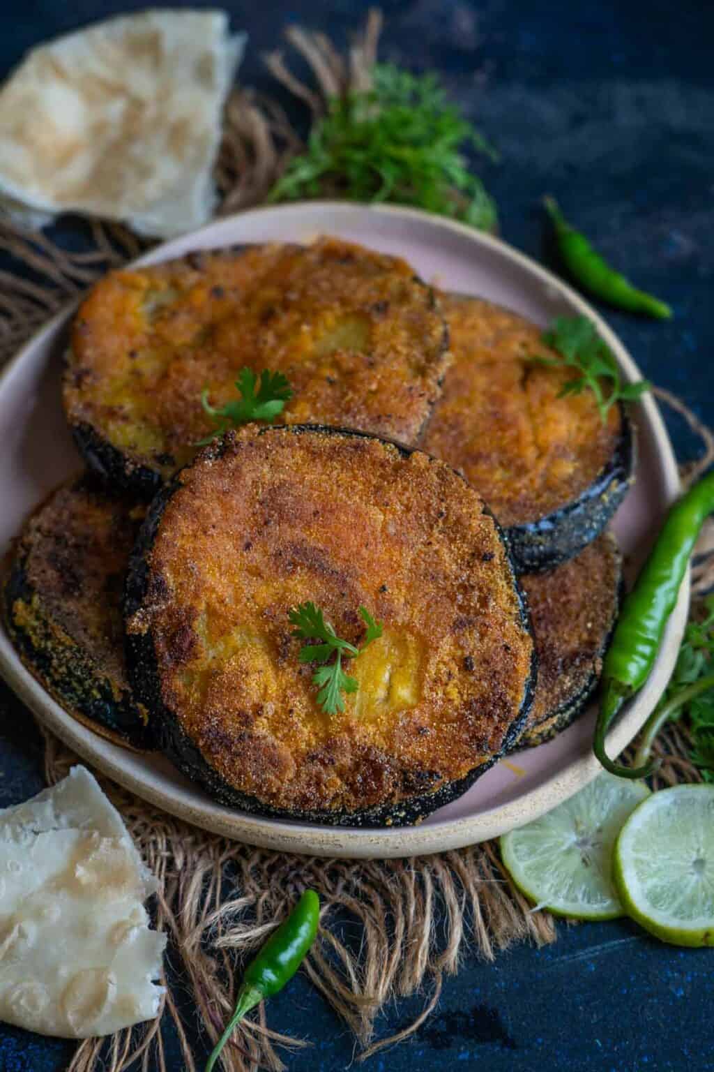 Begun Bhaja Recipe (Baingan Bhaja) - Whiskaffair