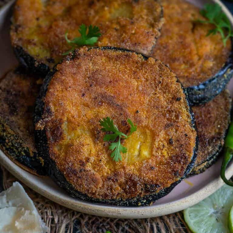 Begun Bhaja Recipe (Baingan Bhaja) - Whisk Affair