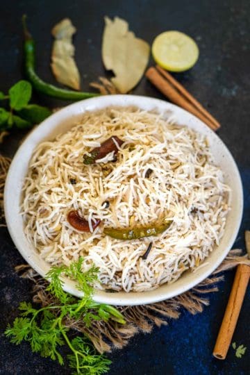 Bagara Rice Recipe (Hyderabadi Bagara Khana) - Whisk Affair
