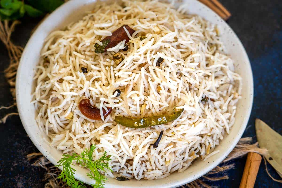 Bagara Rice Recipe (Hyderabadi Bagara Khana) - Whisk Affair