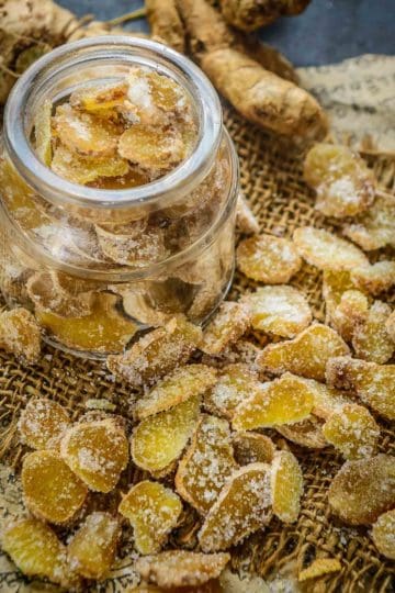 Easy DIY Ginger Candy Recipe (Crystallized Ginger) + Video