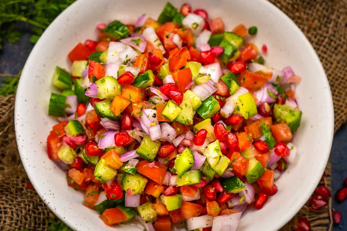 Kachumber Recipe (Indian Cucumber Onion Tomato Salad) Video