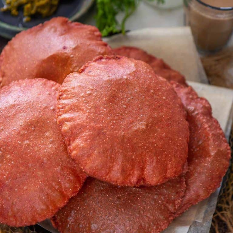 Beetroot Poori Recipe (Step by Step) - Whiskaffair