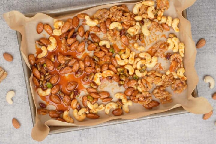 Honey Roasted Mixed Nuts Recipe - Whisk Affair