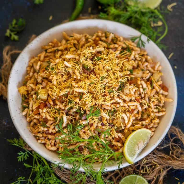 Bhel Puri Recipe (Indian Street Snack) + Video