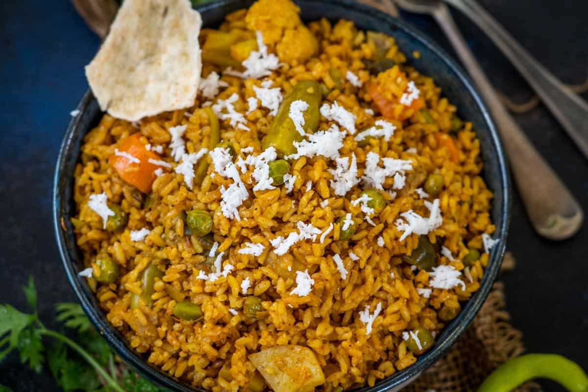 Maharashtrian Masale Bhat Recipe + Video - Whiskaffair