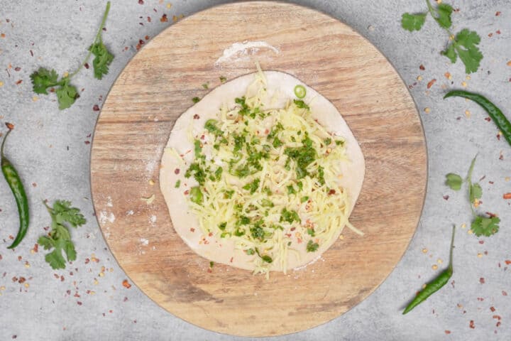 Chilli Cheese Paratha Recipe - Whiskaffair