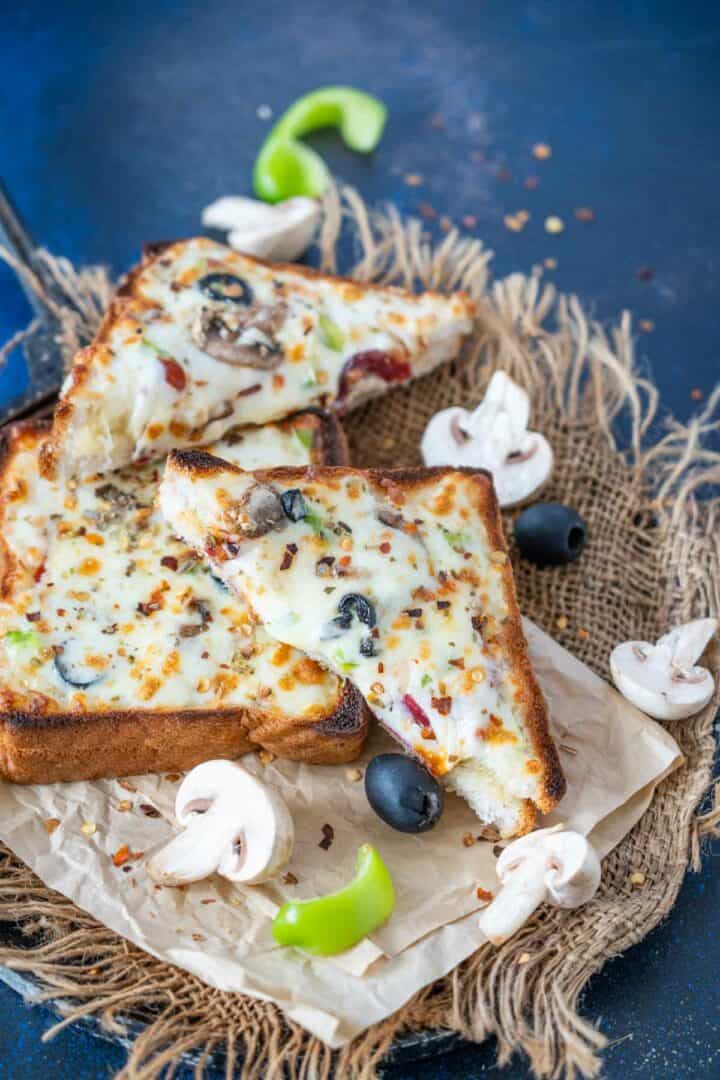 Pizza Lava Toast Recipe (TikTok Viral) - Whiskaffair